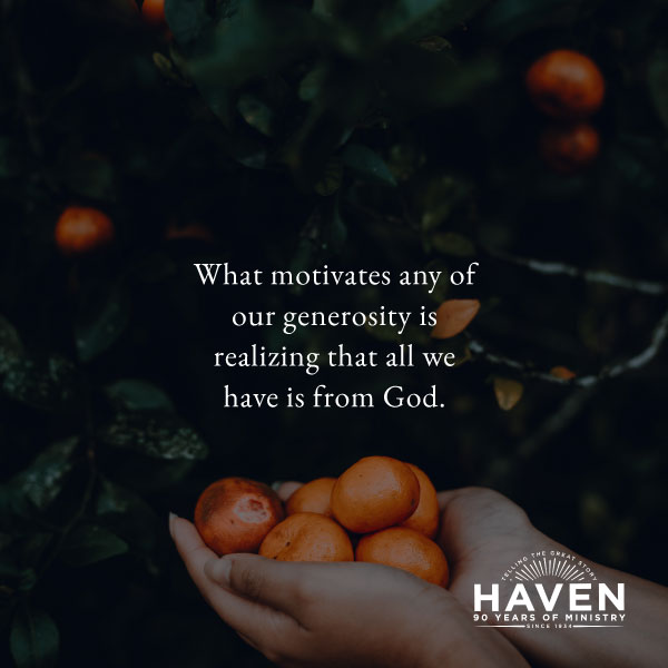 Generosity - HavenToday.org